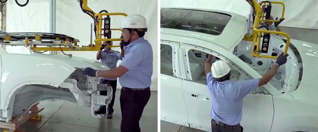 Industrial Manipulator for Sunroof Handling in Cars